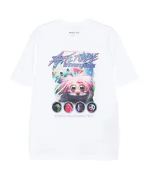 Martine Rose Graphic-print Cotton T-shirt - White