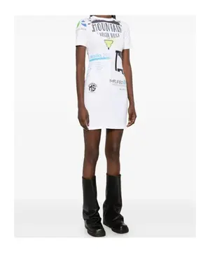 MARINE SERRE Graphic T-shirt Mini Dress