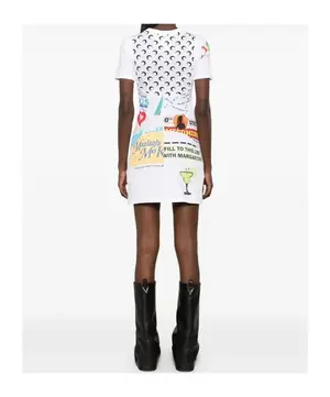 MARINE SERRE Graphic T-shirt Mini Dress