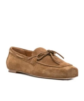 AeydĒ Jasper Suede Loafers With Bow Detailing - Brown