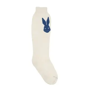 MAISON MARGIELA Solid Color Knit Socks - White