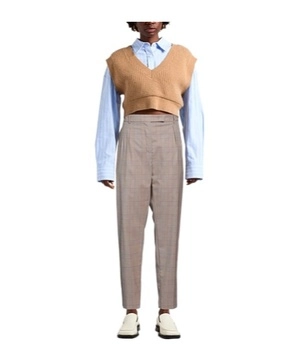 Max Mara Plaid Cool Wool Trousers