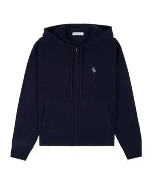 SPORTY  RICH Sporty & Rich Zip Hoodie With Embroidered Detail - No