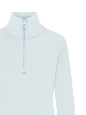 COURREGES Zipped Mock-neck Sweater
