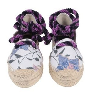 Isabel Marant Étoile Floral Print Canvas Ankle Strap Wedge Espadrilles