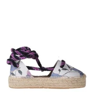 Isabel Marant Étoile Floral Print Canvas Ankle Strap Wedge Espadrilles