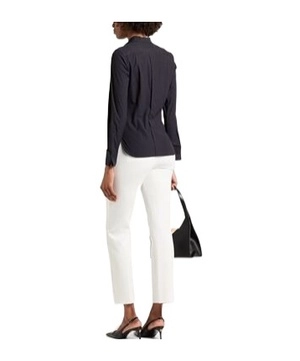 Max Mara Stand-collar Button-down Shirt - Black