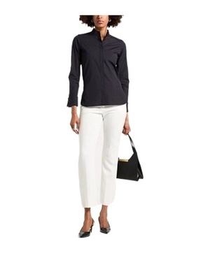 Max Mara Stand-collar Button-down Shirt - Black