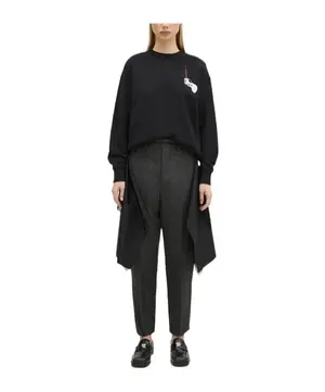 Undercover Draped-panel Trousers - Black