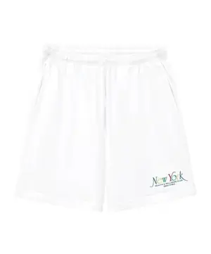 SPORTY  RICH Sporty & Rich Elasticated Logo Shorts - White