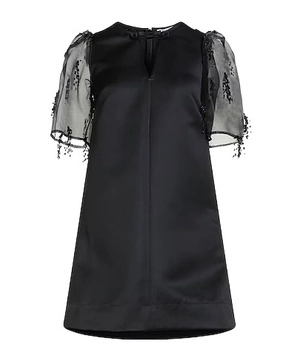 GANNI Mini Dress With Appliqués And Bow Detail