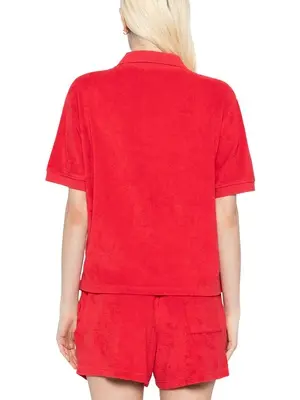 SPORTY  RICH Sporty & Rich Terry Polo Top