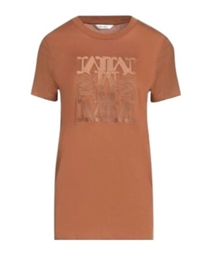 Max Mara Crew-neck Short-sleeve T-shirt Brown