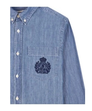 SPORTY  RICH Sporty & Rich Embroidered Pocket Shirt