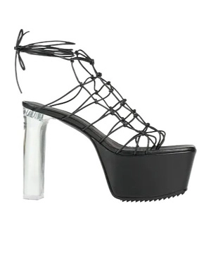 Rick Owens Simple Genuine Leather Sandals - Black