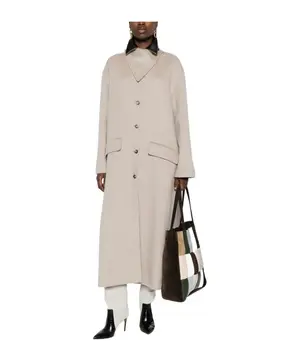 Nanushka Contrast Collar Button Coat