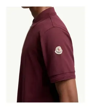 Moncler Tricolor-trimmed Cotton Polo Shirt