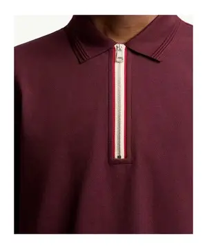 Moncler Tricolor-trimmed Cotton Polo Shirt