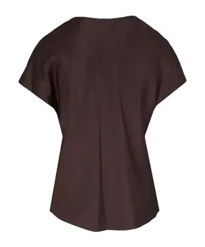 Vince Cap Sleeve V-neck Blouse - Brown