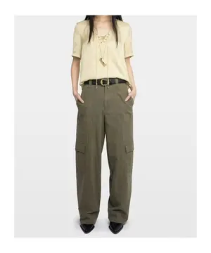 Zadig&Voltaire Lace-up Short-sleeved Top With Wing Rhinestones - Blond
