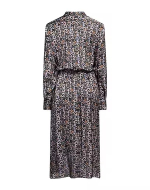 Isabel Marant Étoile Satin Jacquard Floral Print Midi Dress