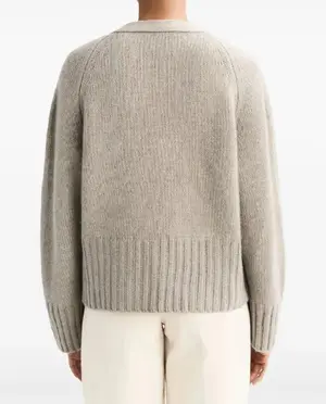 Soft Goat Button V-neck Cashmere Cardigan