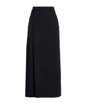 Max Mara Flared Jersey Maxi Skirt With Slit Pockets