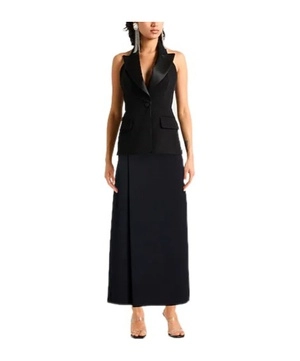 Max Mara Flared Jersey Maxi Skirt With Slit Pockets