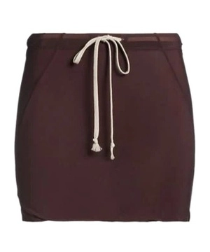 Rick Owens Semi-sheer Mesh Drawstring Mini Skirt