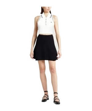 Tory Burch Sleeveless Cropped Polo Top
