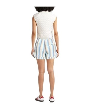 GANNI Vertical Stripe Casual Shorts