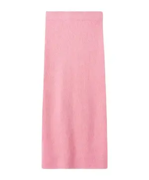 Soft Goat Cashmere Maxi Skirt - Pink