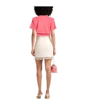 Isabel Marant Étoile Solid Color Bow Short Sleeve T-shirt