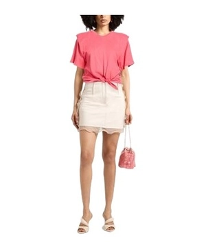 Isabel Marant Étoile Solid Color Bow Short Sleeve T-shirt
