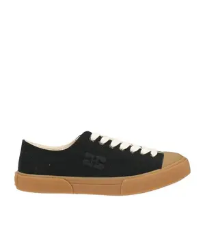 GANNI Minimalist Canvas Low-top Sneakers - Black