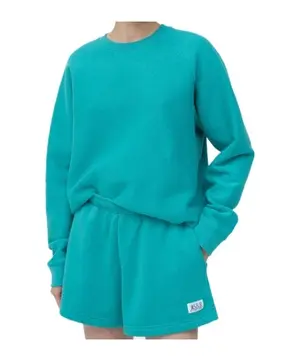 SPORTY  RICH Sporty & Rich Elastic Waist Pocket Shorts - Green