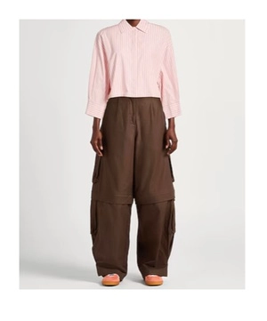 MAXCO. Max&co. Striped Embroidered Logo Poplin Shirt