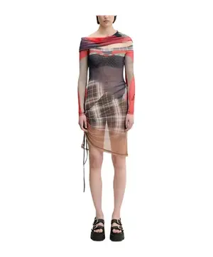 Ottolinger Mesh Paneled Asymmetrical Dress