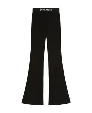 Palm Angels Logo Waistband Flared Leggings