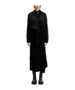 Ottolinger Ruffled Satin Dress - Black