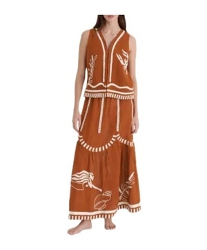 ERES Oursin Embroidered Sleeveless Vest
