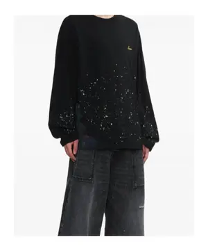 We11Done Splatter Long-sleeves T-shirt