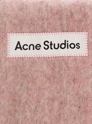 Acne Studios Logo Patch Fringed-edge Scarf