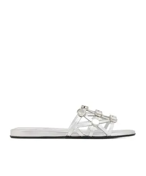 Attico Grid Stud-embellished Sandals - White