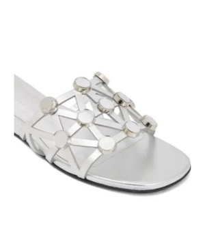Attico Grid Stud-embellished Sandals - White