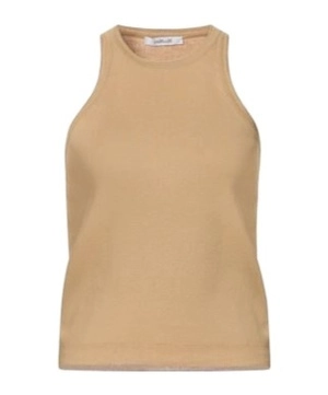 Max Mara Crew-neck Racerback Ribbed Tank Top - Nude