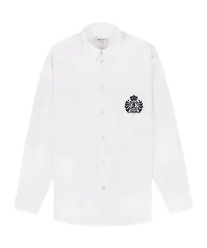 SPORTY  RICH Sporty & Rich Embroidered Pocket Shirt - White