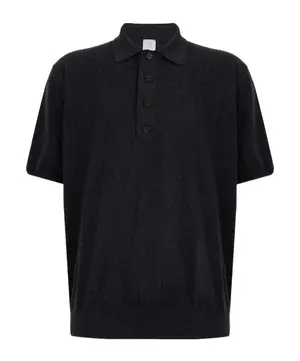 Eleventy Short-sleeve Button Polo Shirt - Black