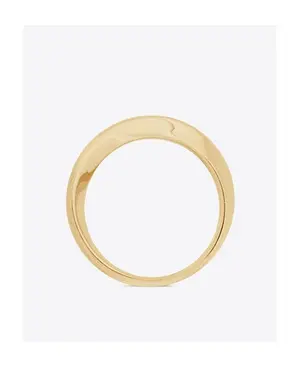 Saint Laurent Twist Rings In 18k Grey Gold And 18k Yellow Gold