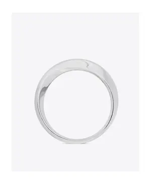 Saint Laurent Twist Rings In 18k Grey Gold And 18k Yellow Gold